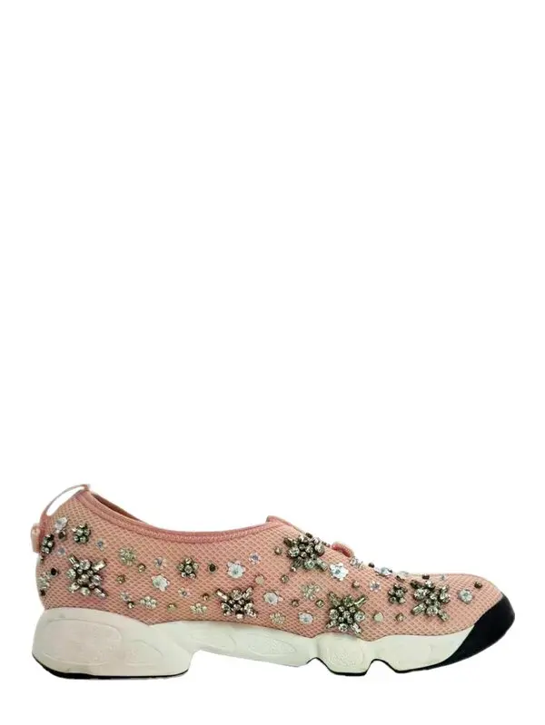 Dior Fusion Crystal-embellished Sneakers - Pink