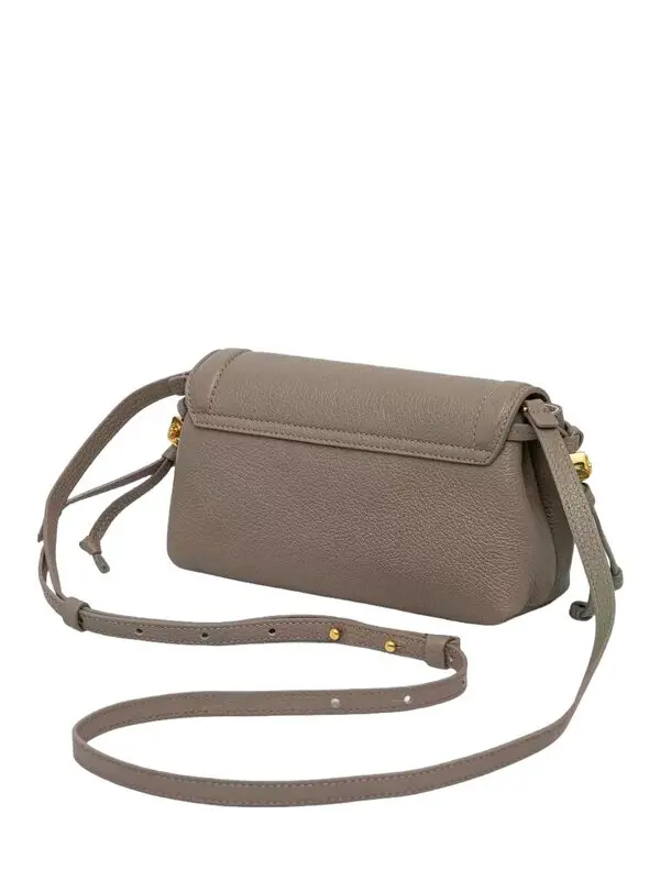 COCCINELLE Mini Thess Grainy Leather Shoulder Bag - Grey