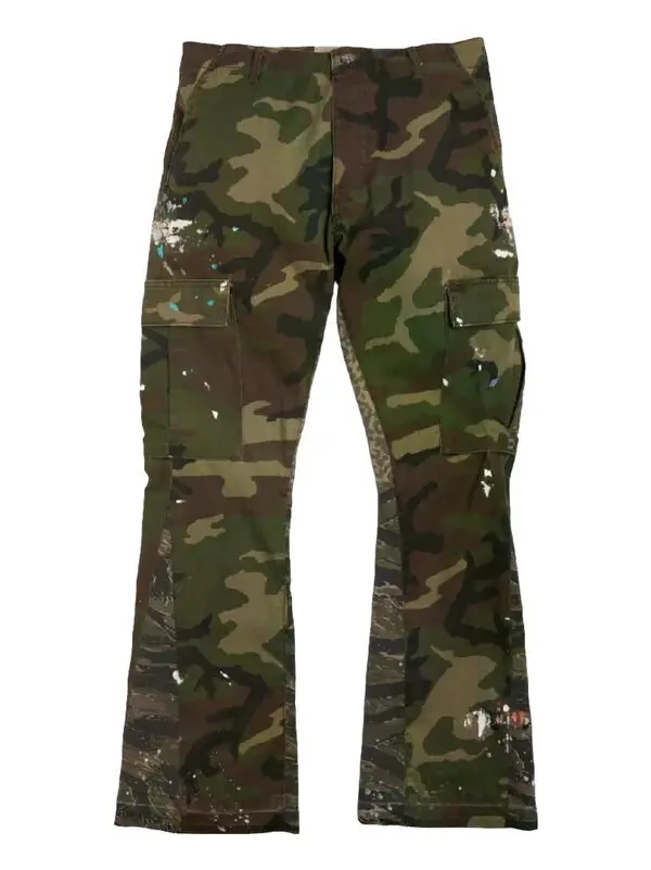 GALLERY DEPT. La Flare Paint-splatter Cargo Pants - Green