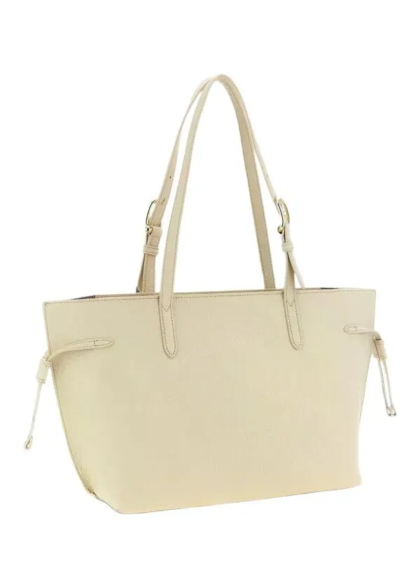 Furla Ava Hammered Leather Tote Bag - Neutrals