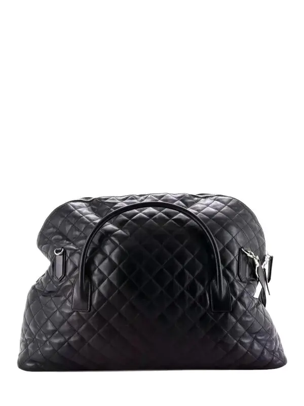 Saint Laurent Quilted Leather Travel Bag - Black