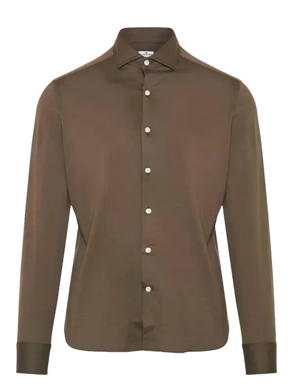 SONRISA Long-sleeve Button-up Shirt - Brown