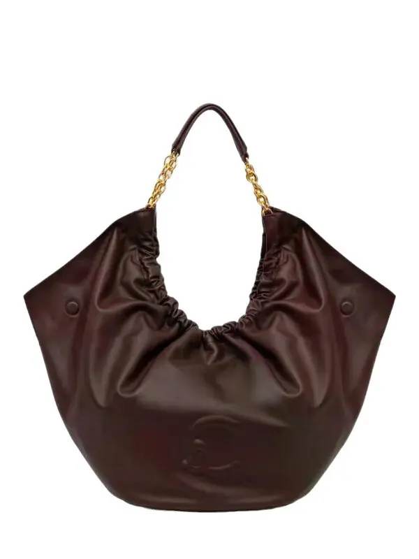 COCCINELLE Smash Embossed-logo Chain-link Tote Bag - Brown