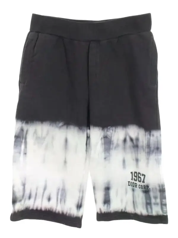Dior Tie-dye Embroidered Logo Track Pants - Black
