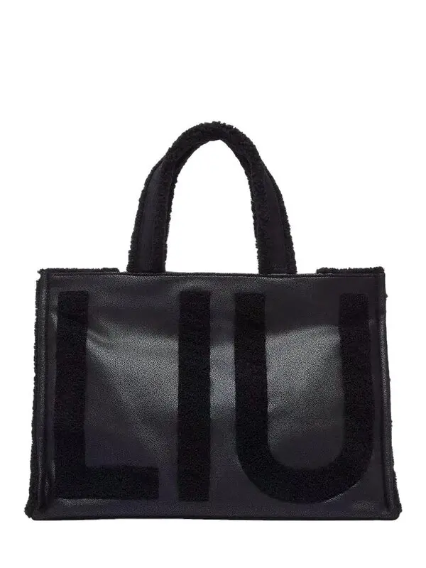 Liu Jo Large Tote Bag With Logo - Black