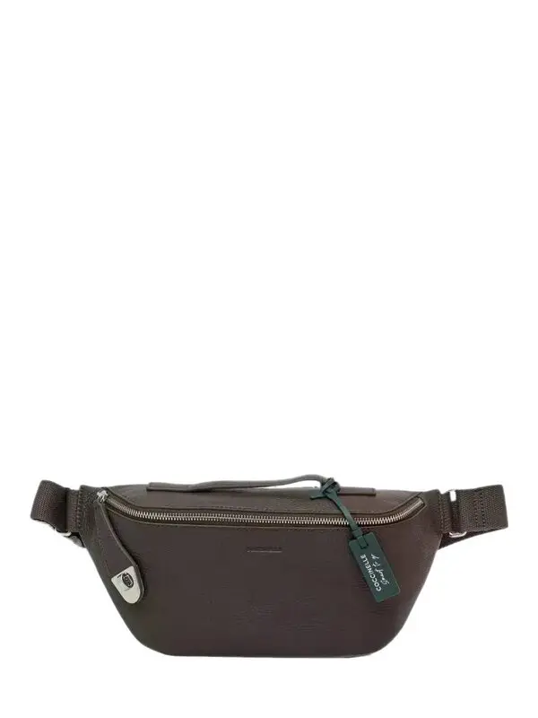 COCCINELLE Grained Leather Belt Bag - Brown