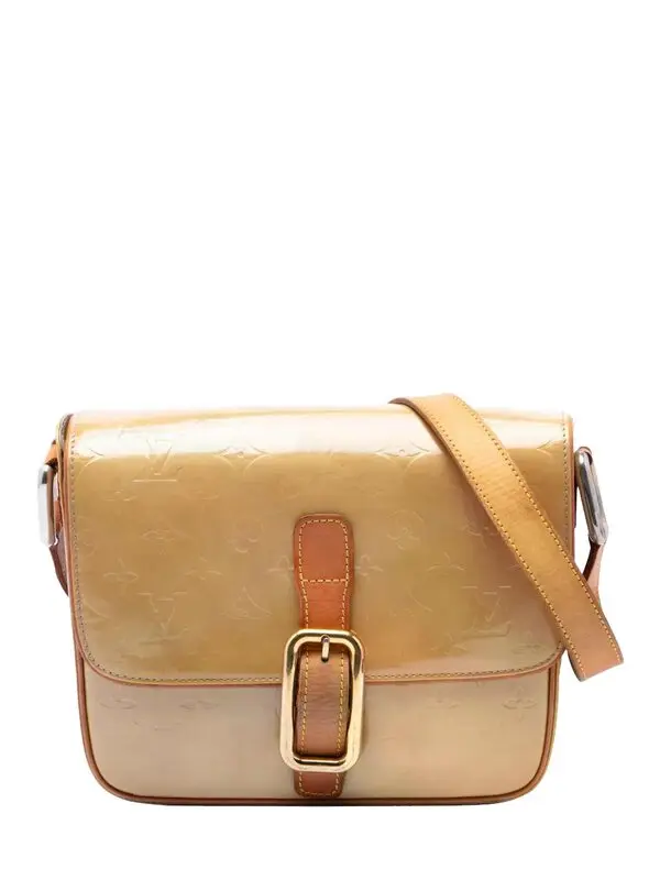 LOUIS VUITTON 2001 Monogram Vernis Christie Gm Crossbody Bag - Brown