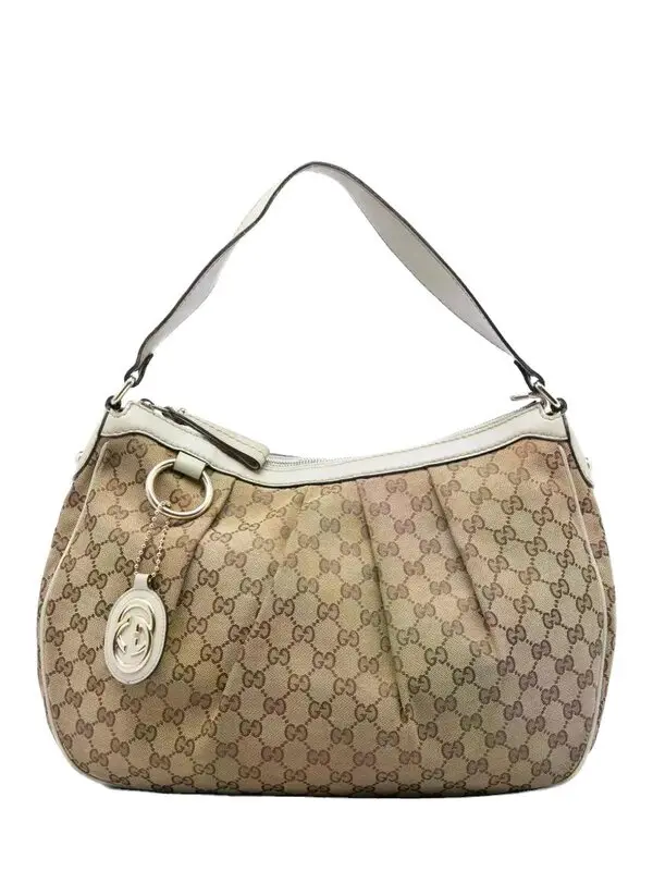 Gucci 2016-2026 Gg Canvas Sukey Shoulder Bag - White