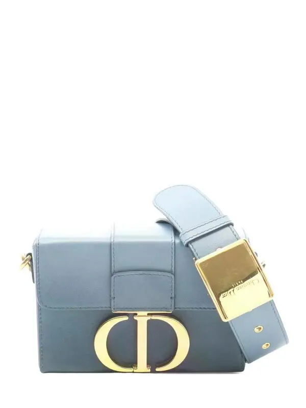 Dior 2020 Leather 30 Montaigne Box Bag Crossbody Bag - Blue