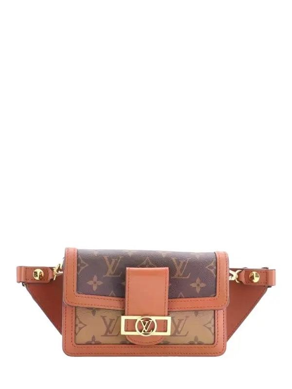 LOUIS VUITTON Dauphine Bumbag Reverse Monogram Canvas Belt Bag - Brown