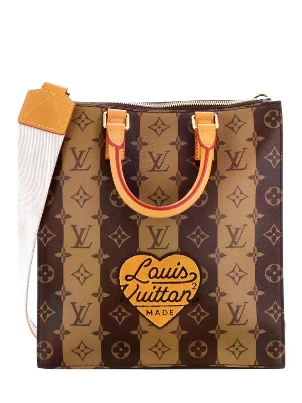 LOUIS VUITTON Sac Plat Cross Limited Edition Stripes Monogram Canvas Crossbody Bag - Brown