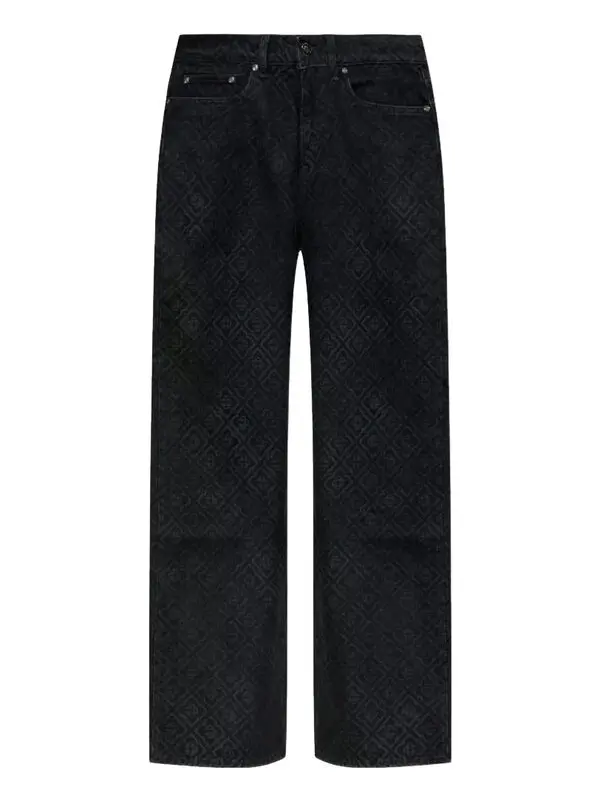 Casablanca Monogram-print Jeans - Black