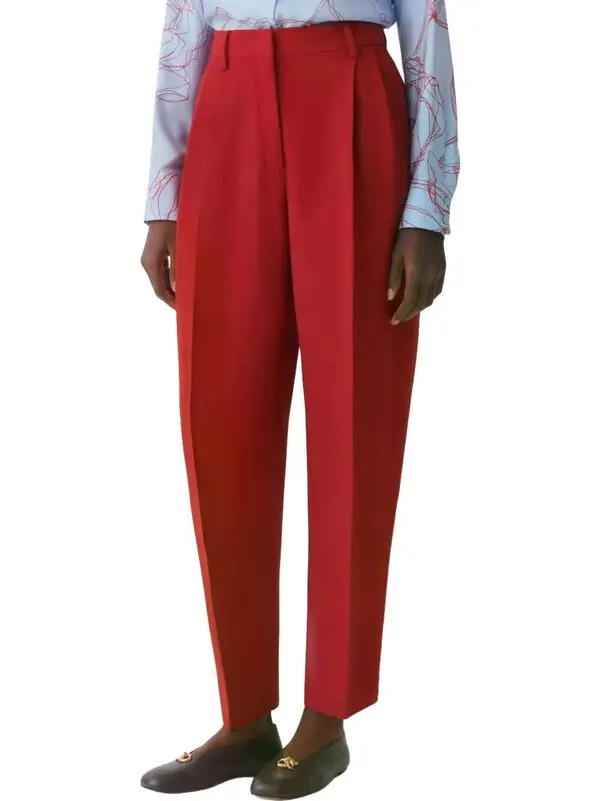 Fabiana Filippi Pleated Pressed-crease Trousers - Red