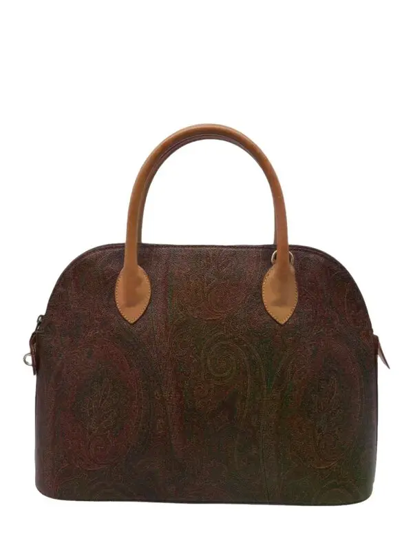 Etro 1995 Paisley Satchel Bag - Brown
