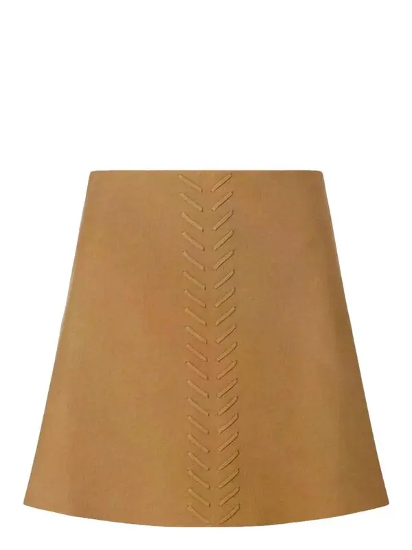 Liu Jo Knit Mini Skirt With Braided Detail - Neutrals