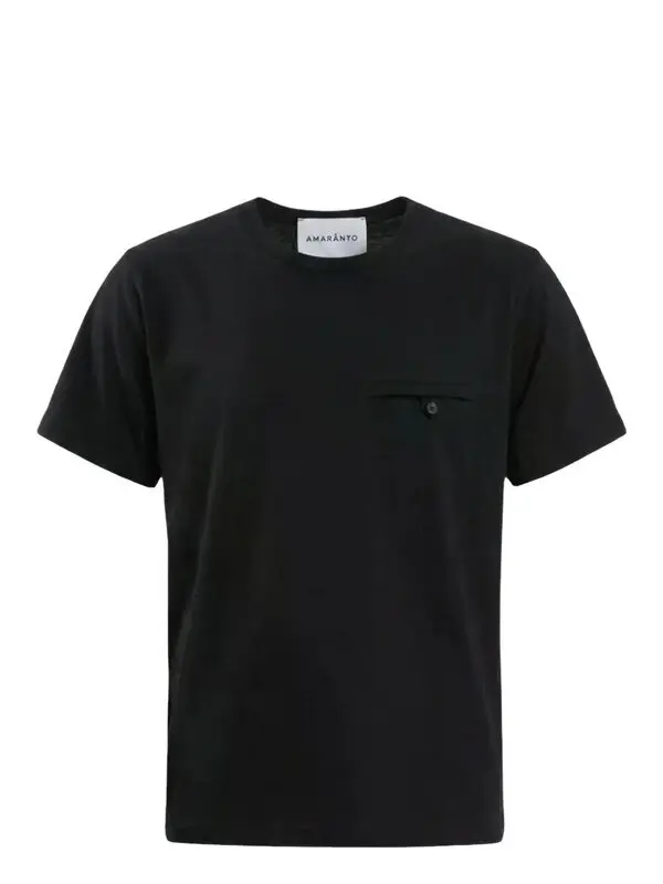 AMARANTO Button-pocket T-shirt - Black