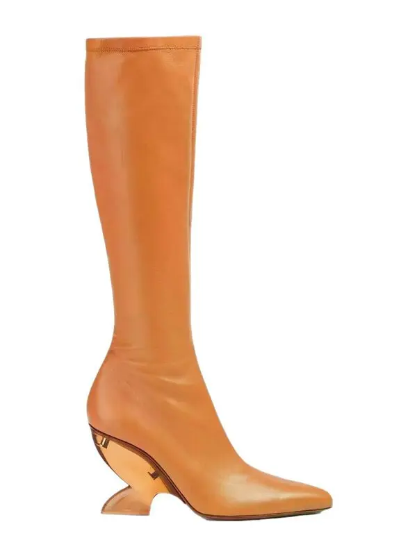 Zimmermann Sculptural-heel Knee-high Boots - Brown