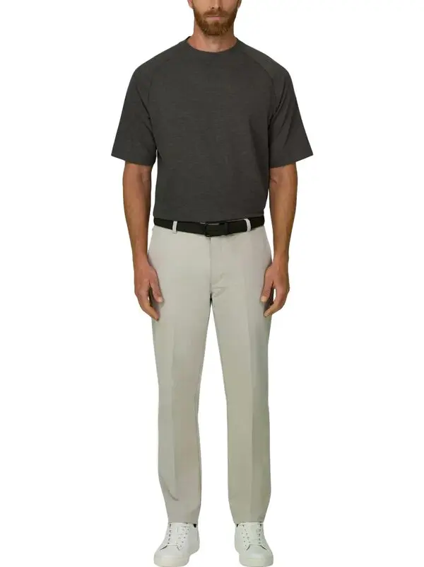 Boggi Milano T-shirt In Piqué Cotton-blend Mélange B-tech - Grey