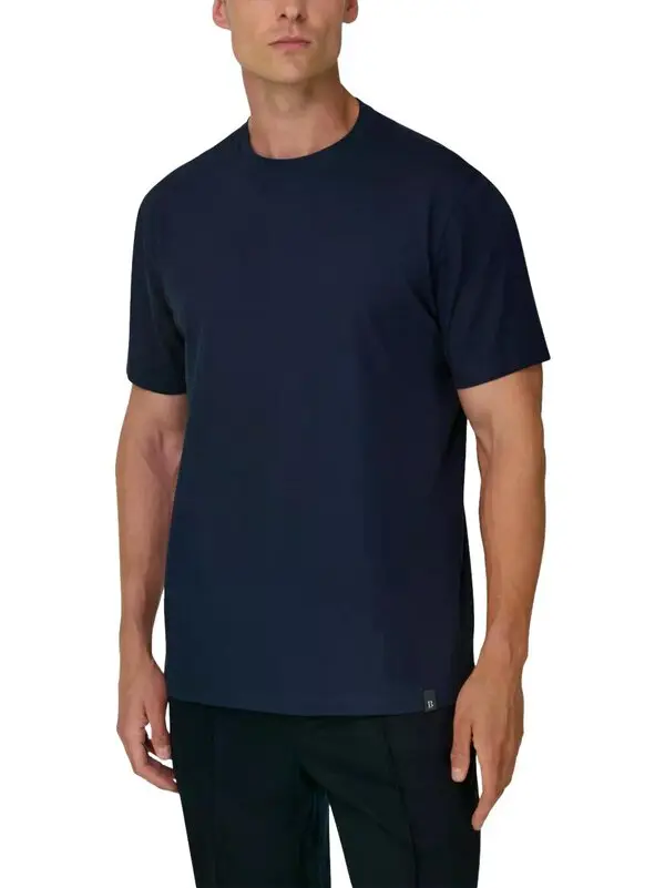 Boggi Milano T-shirt In Stretch Supima Cotton Jersey - Blue