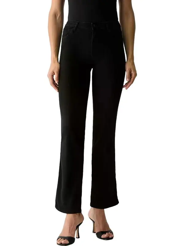 Guess Logo-patch Flared Jeans - Black