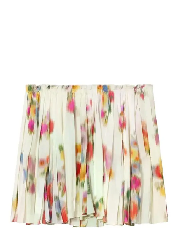MARANT ETOILE Livy Printed Pleated Skirt - Neutrals