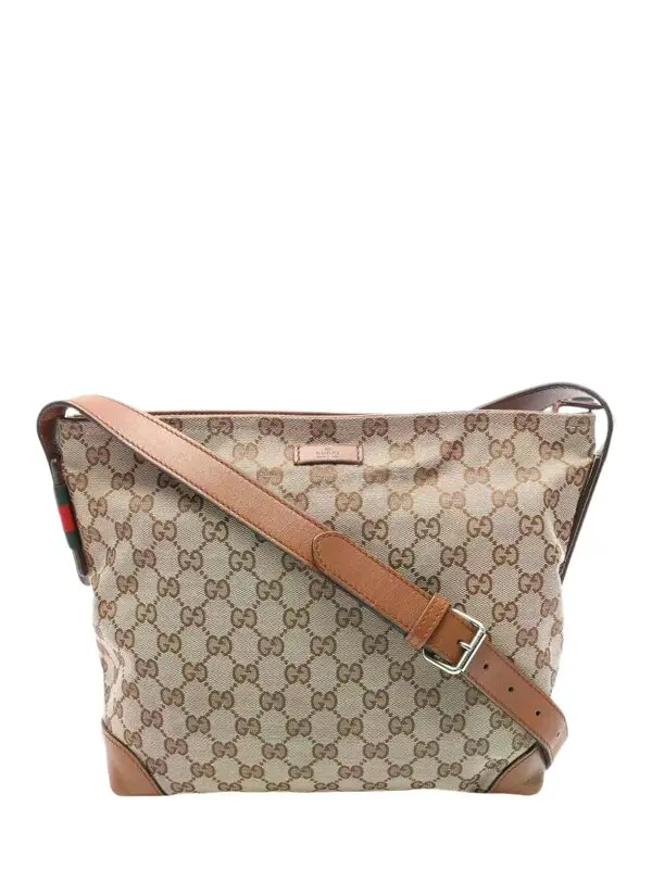 Gucci 2000s Gg Canvas Sherry Line Shoulder Bag - Neutrals