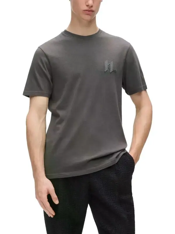 Karl Lagerfeld Logo-patch T-shirt - Grey