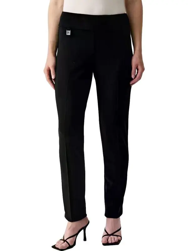 Joseph Ribkoff Logo-plaque Pressed-crease Trousers - Black