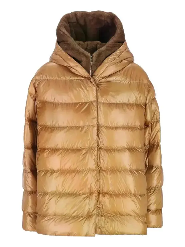 Herno Quilted Hooded Jackets - Neutrals