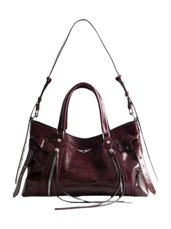 Zadig&Voltaire Madison Small Vintage Patent Bag - Red