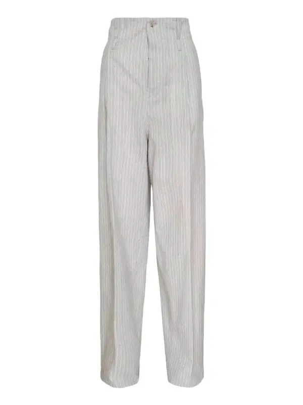 N°21 Striped Wide-leg Trousers - Neutrals