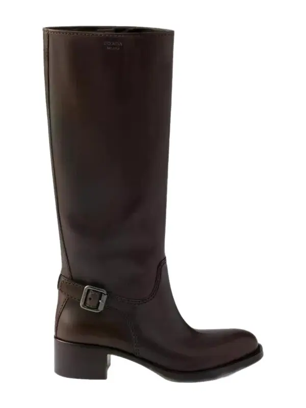 Prada Leather Boots - Brown