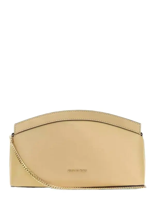 Michael Kors Small Athena Leather Clutch Bag - Neutrals