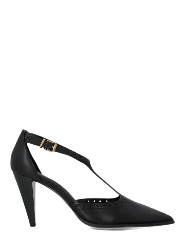Pinko Brogue-detail T-bar Pumps - Black