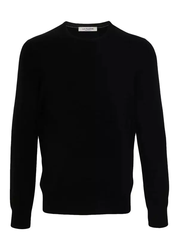 FILERIA Fine-knit Cashmere Sweater - Black