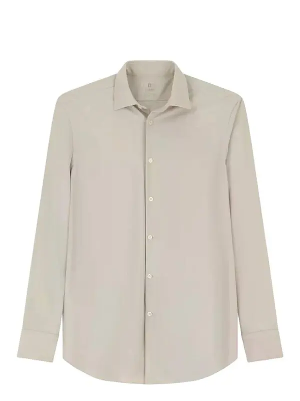 Boggi Milano Shirt In Stretch Nylon B Tech Slim Fit - Neutrals