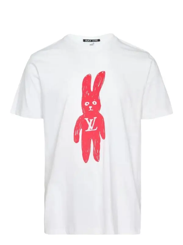 BLACK SCORE Bunny-print T-shirt - White