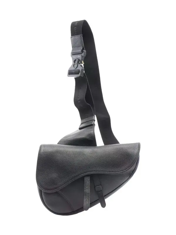 Dior Saddle Leather Belt Bag - Black