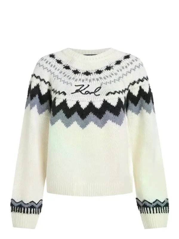 Karl Lagerfeld Alpine Knitted Sweater - Neutrals