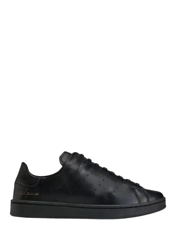 Y3 Stan Smith Perforated-detail Leather Trainers - Black