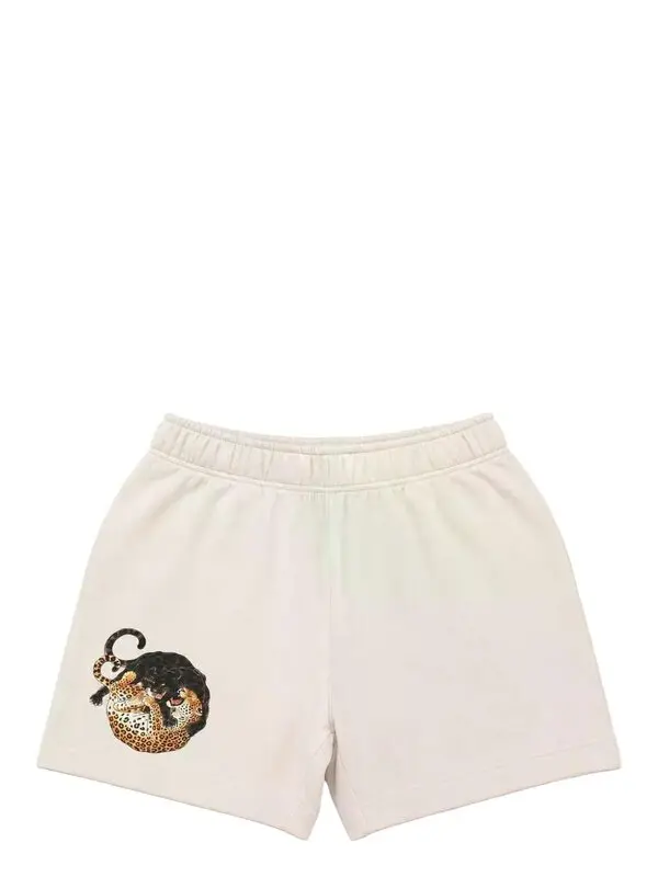 MELT Graphic-print Cotton Shorts - Neutrals