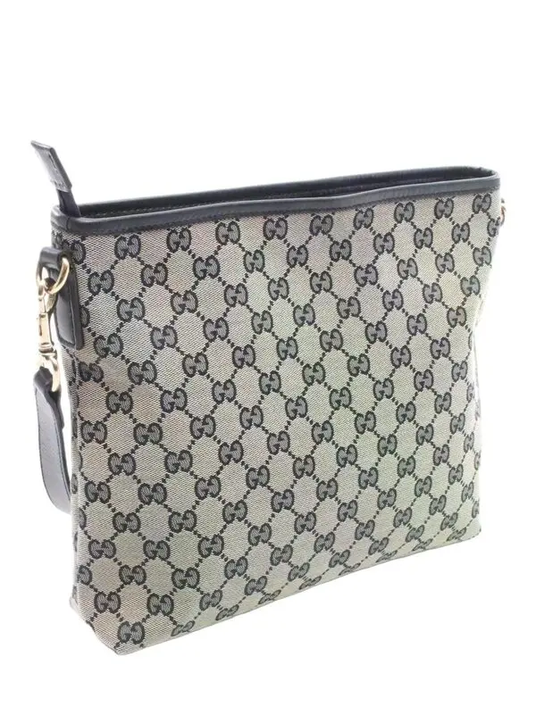 Gucci 2000s Web Stripe Gg Canvas Crossbody Bag - Neutrals