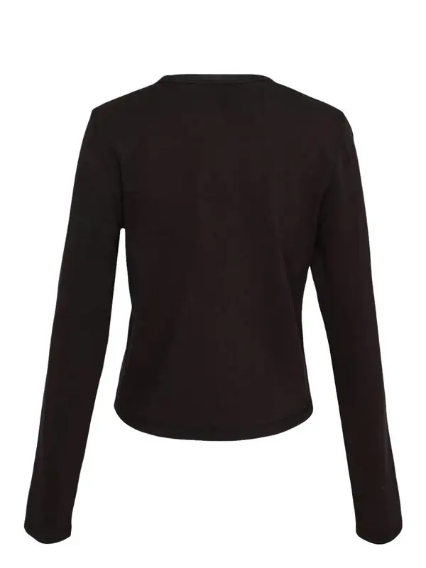 RENLI SU Graphic-print Long-sleeve T-shirt - Black