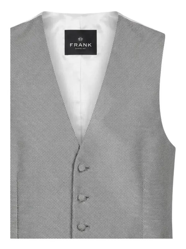 FRANKS Micro-patterned Waistcoat - Grey