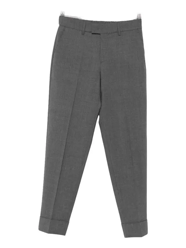 BERWICH Pressed-crease Turned-up Trousers - Grey