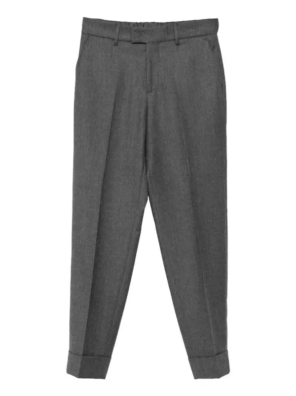 BERWICH Alice Pressed-crease Turn-up Trousers - Grey