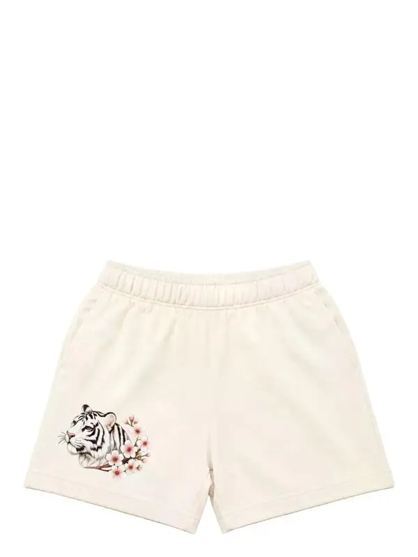 MELT Tiger-print Cotton Shorts - Neutrals