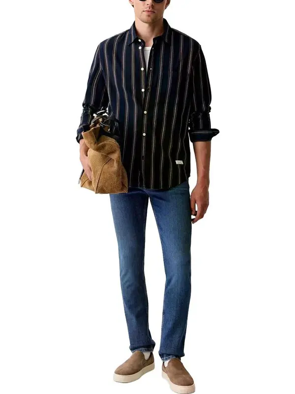 Marc O'polo Logo-patch Slim-fit Jeans - Blue
