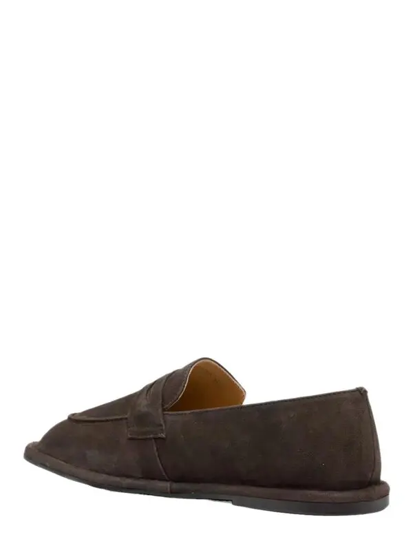 LINDA BAUMANN Suede Penny Loafers - Brown