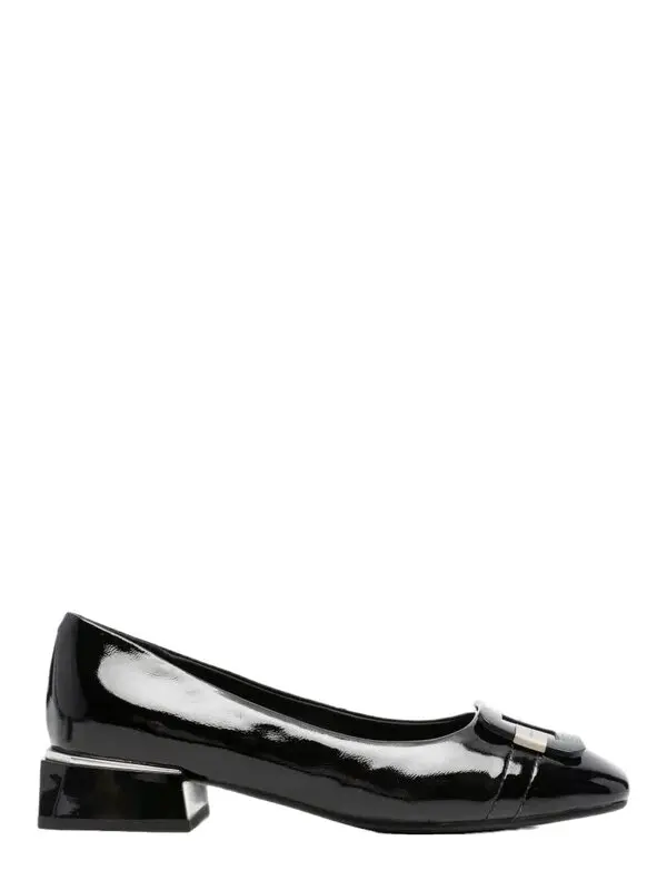 LINDA BAUMANN Buckle-detail Block-heel Pumps - Black